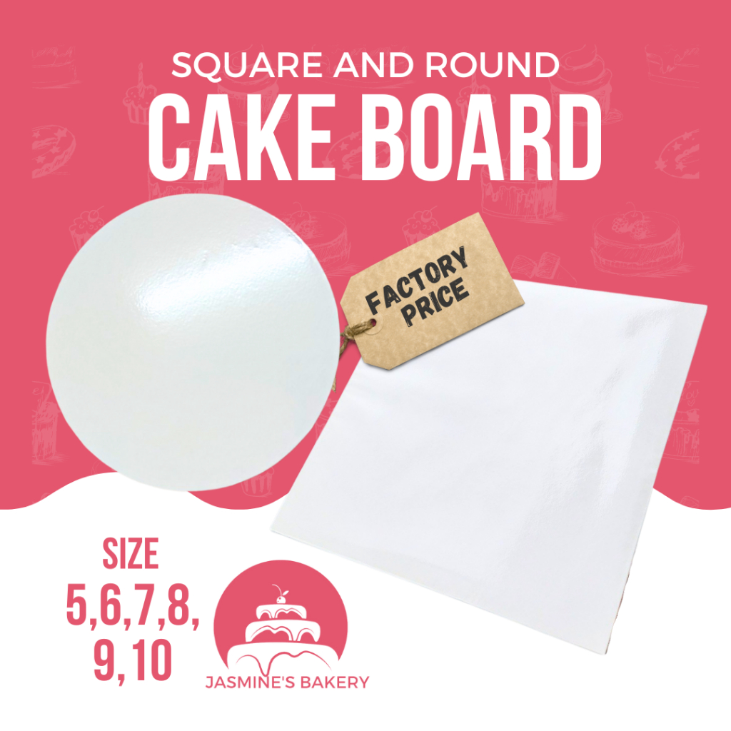 (1PCS) WHITE Cake Board SQUARE & ROUND Papan Kek PETAK dan BULAT PUTIH ...