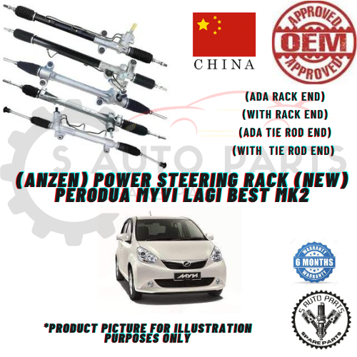 PERODUA MYVI LAGI BEST MK2 POWER STEERING GEAR RACK -BRAND 100% OEM ...
