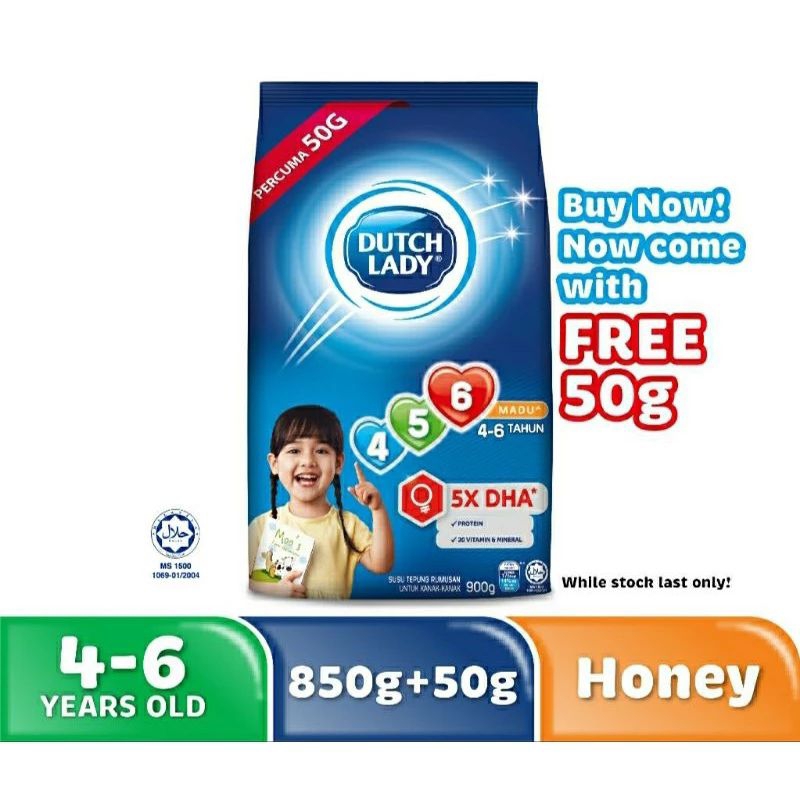 Dutchlady 456tahun madu percuma 50g ( 900g ) | Shopee Malaysia