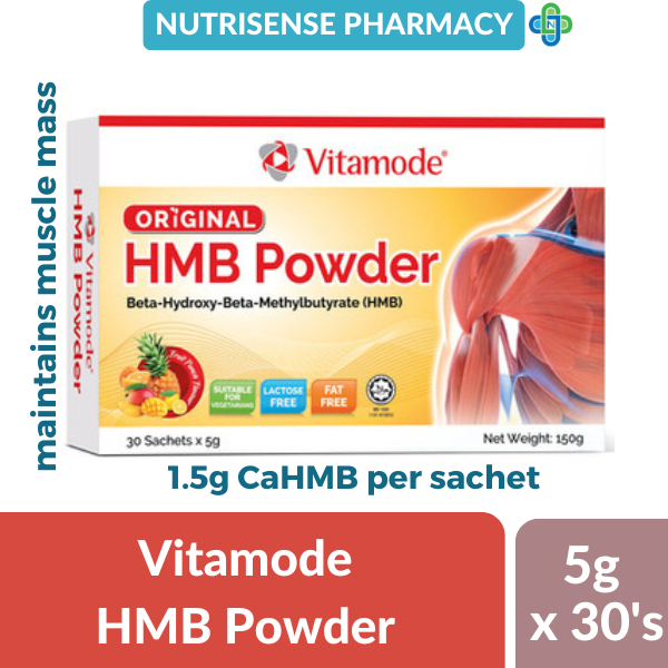 Vitamode HMB Powder - 5g x 30sachets [Maintains muscle mass, muscle ...