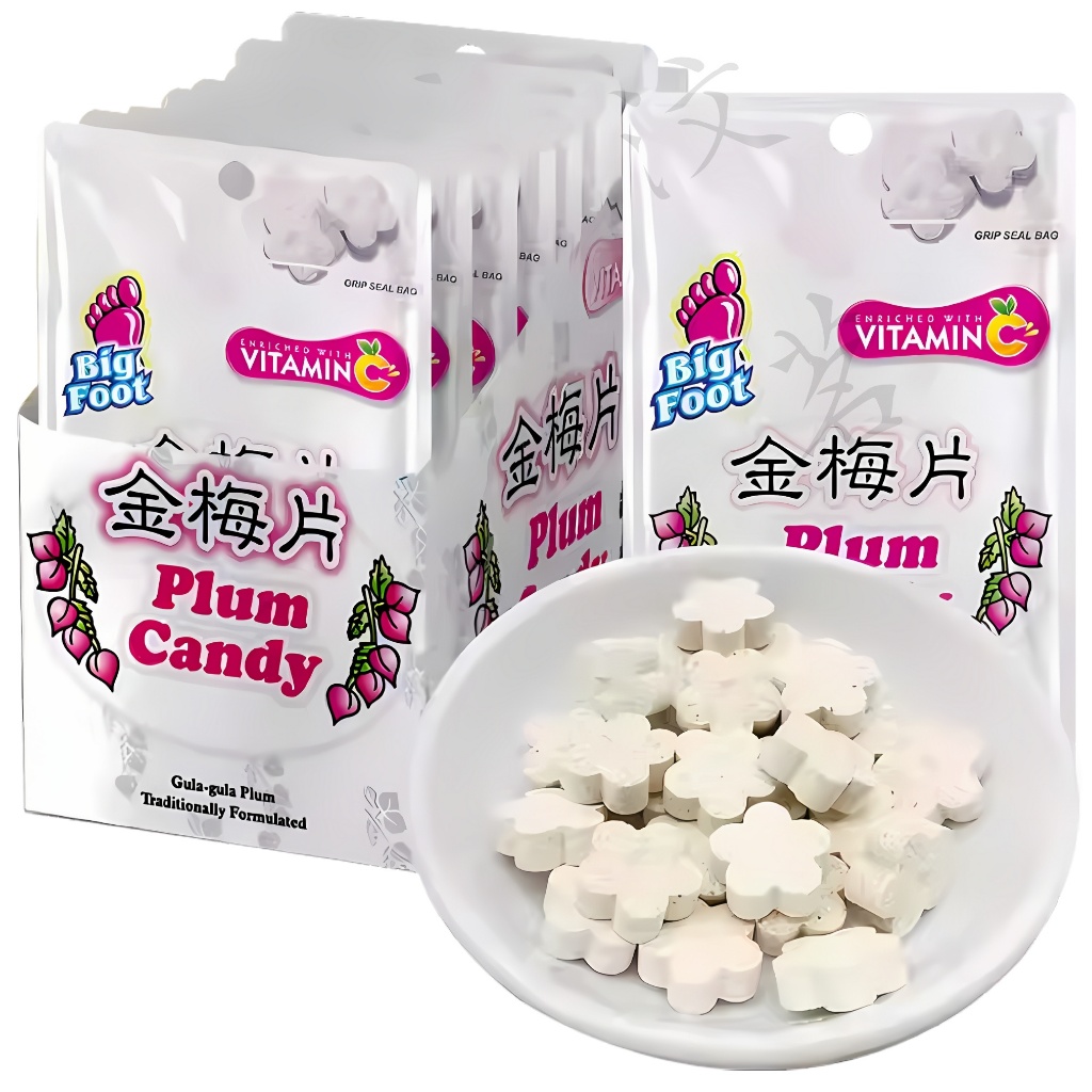 BigFoot Plum Candy 金梅片 25g per pack 经典 糖果 可随身携带 小 零食 口感酸酸甜甜 Sweet and ...
