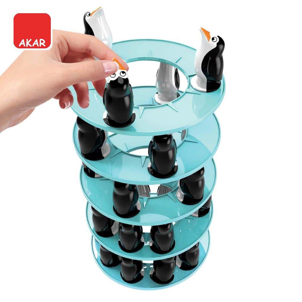 Kids Penguin Tower Collapse Balance Game / Toy Party Family Funny Board ...
