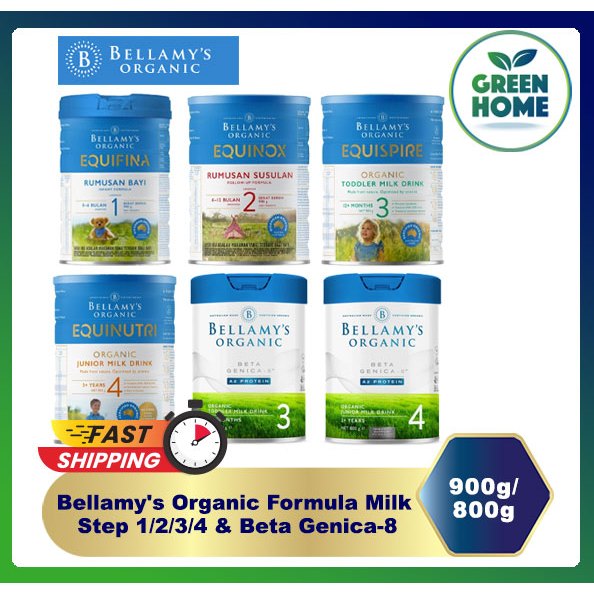 Bellamy's Organic Formula Milk Step 1/2/3/4 & Beta Genica-8 Junior Milk Powder 800g / 900g x 1 ...