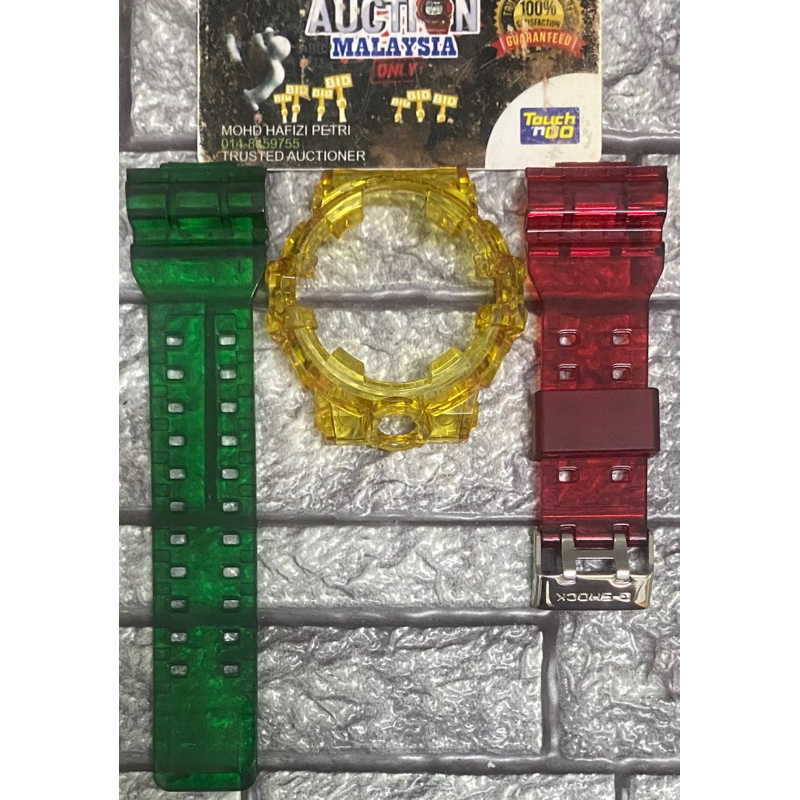 BNB CUSTOM GA700 JELLY RASTA + BUCKLE JAPAN + 2 PCS SPRING BAR FOR ...