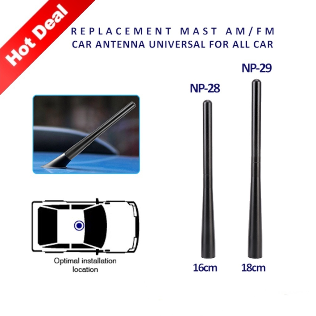 1pcs Car Roof Radio FM /AM Antenna Pole Mast Universal Antena Myvi Alza Axia VIVA WAJA SAGA BLM ...