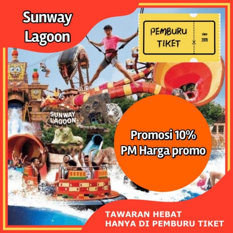 [PM HARGA PROMO] Sunway Lagoon Ticket (Include 6 parks) | Shopee Malaysia