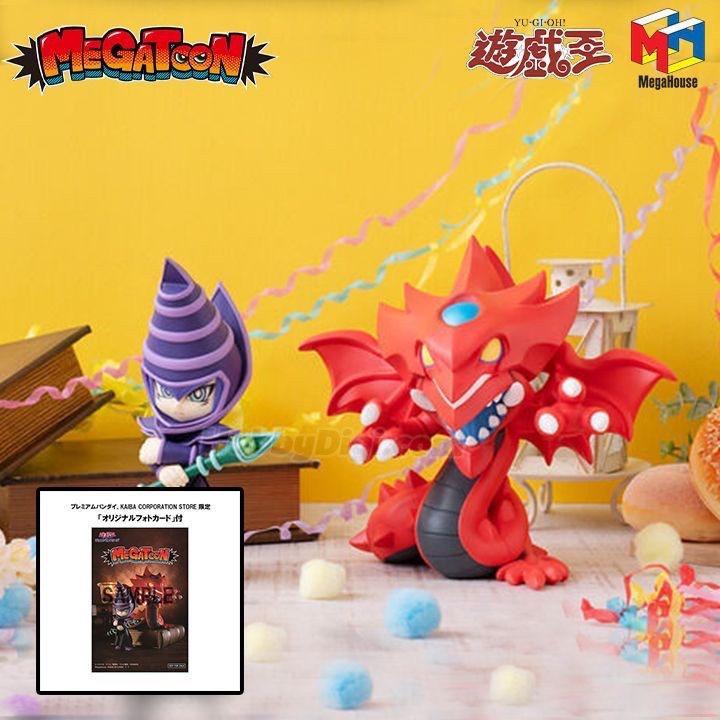 Megahouse MEGATOON Series Yu-Gi-Oh! Duel Monsters Dark Magician & Slifer The Sky Dragon Set with ...