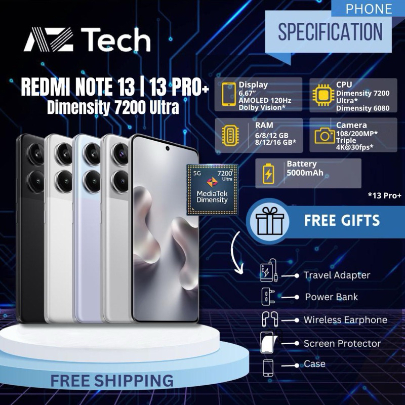 Redmi Note 13 Pro | Redmi Note 13 Pro+ with 1 year warranty | Shopee ...