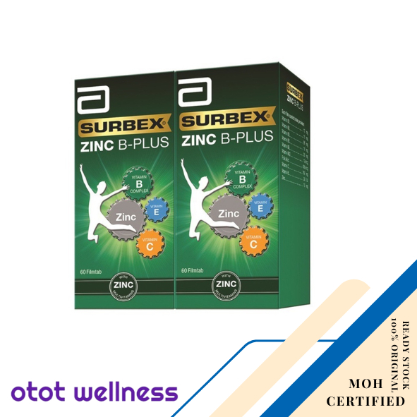 Vitamin Zinc Vitamin B Surbex (Bonus pack) untuk kulit tenaga ...
