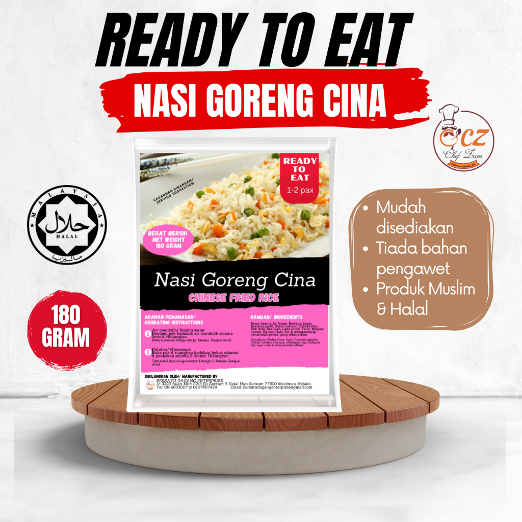 Chef Zam ANEKA NASI GORENG 180GRAM INSTANT FRIED RICE READY TO EAT ...