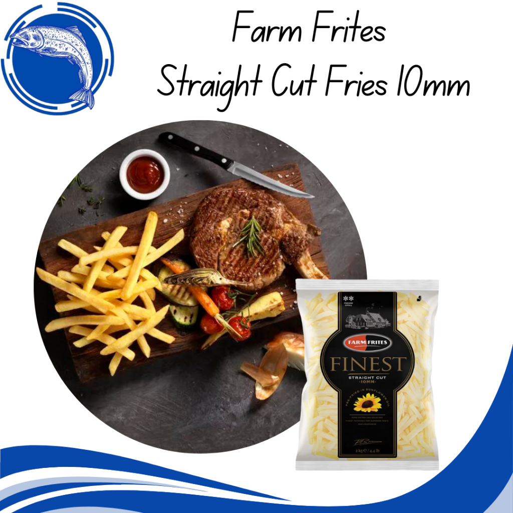 🔥New🔥 Farm Frites Brand Straight Cut Fries 10MM [ 2KG/Pack ] | Shopee ...