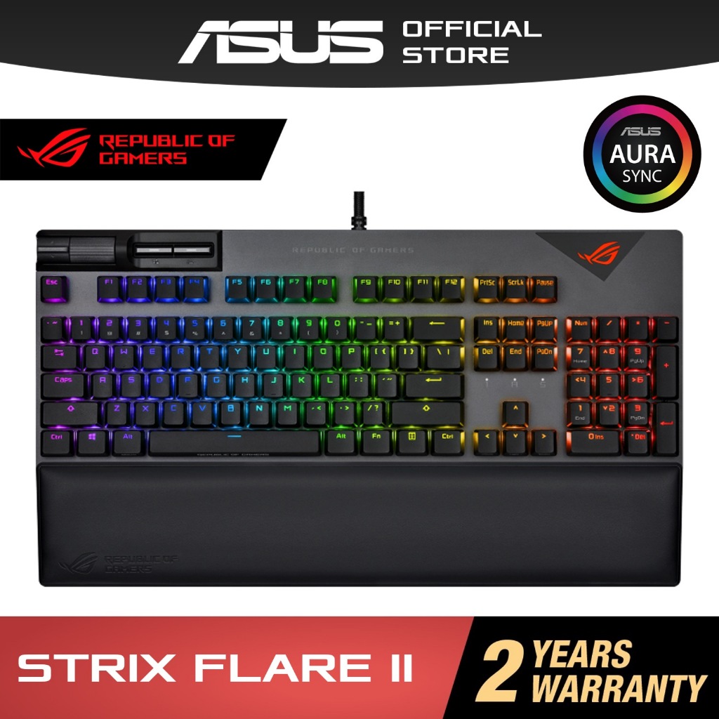 ASUS ROG Strix Flare II Mechanical Gaming Keyboard 8000Hz Polling Rate ...