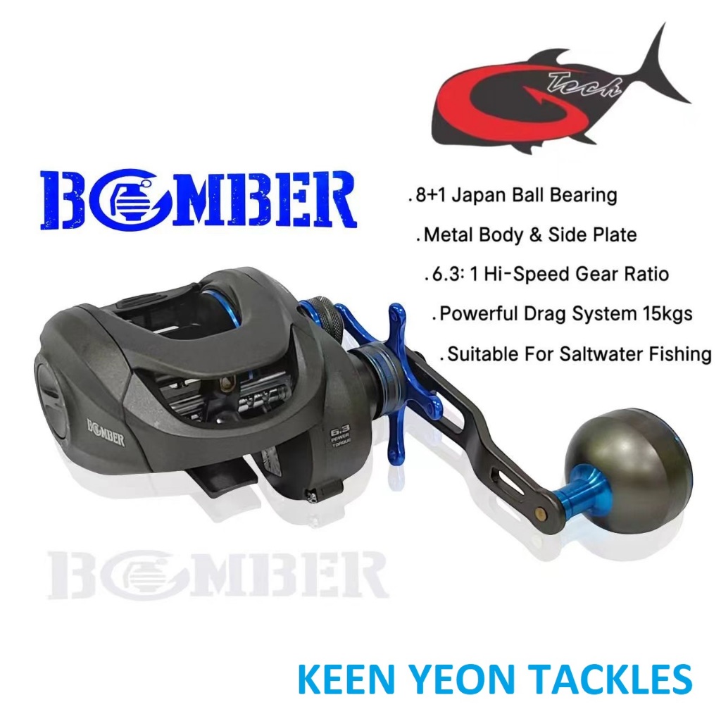 G-TECH BOMBER JIGGING FISHING REEL (FREE BAG) | Shopee Malaysia
