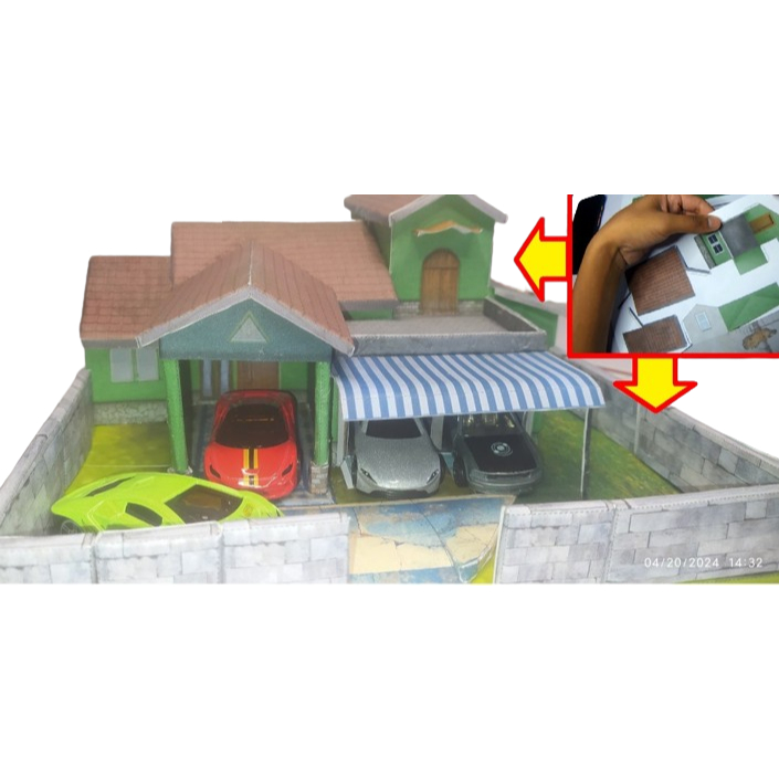Diorama 1/64 House Garage Papercraft For Hot Wheels (DIY) | Shopee Malaysia