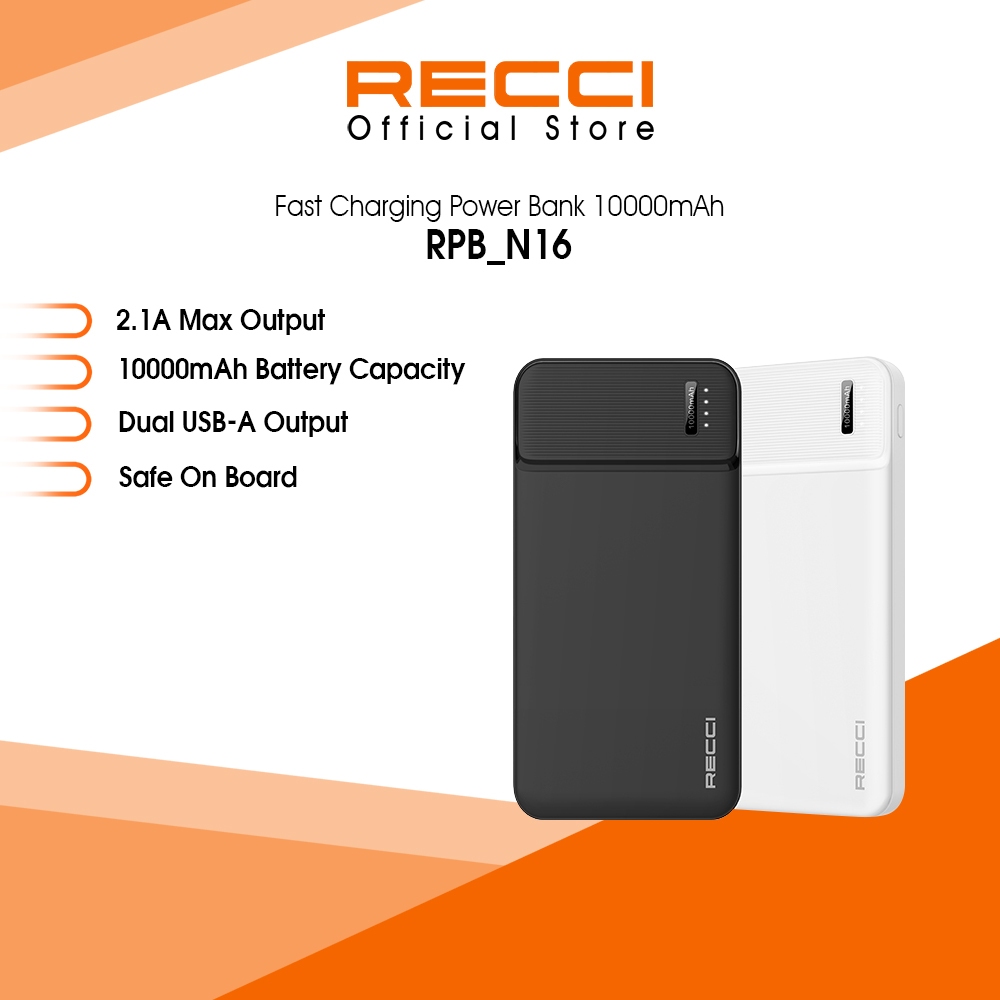 RECCI Fast Charging Power Bank (10000mAh/20000mAh) RPB-N16/N17 | Shopee Malaysia