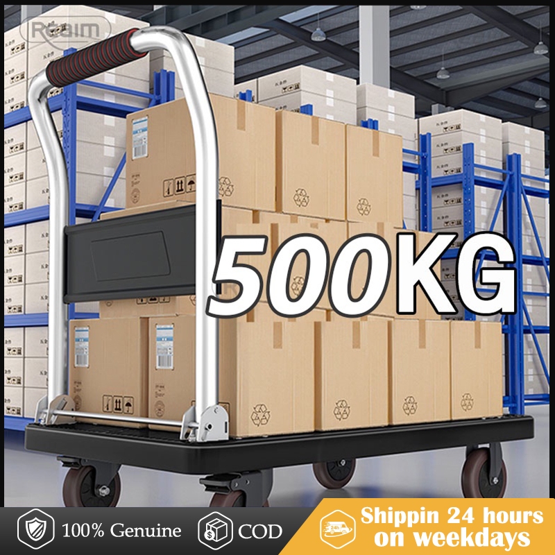 💥Free shipping💥 Handtruck Trolley 250KG capacity Foldable Push cart ...