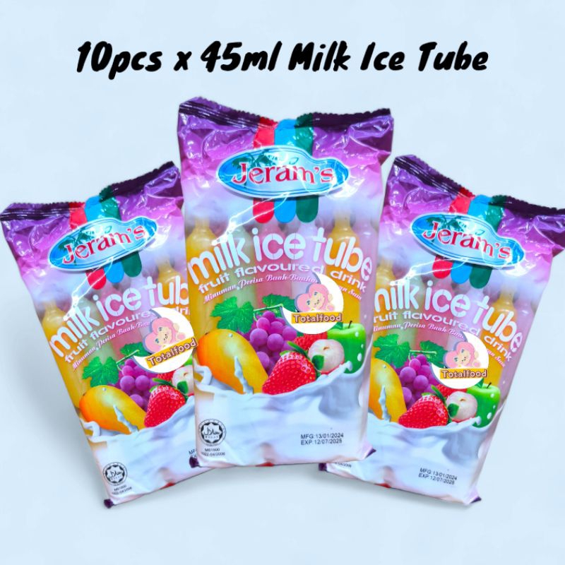 10pcs x 45ml Jeram Milk Ice Tube fruit flavour with milk /susu flavour ...