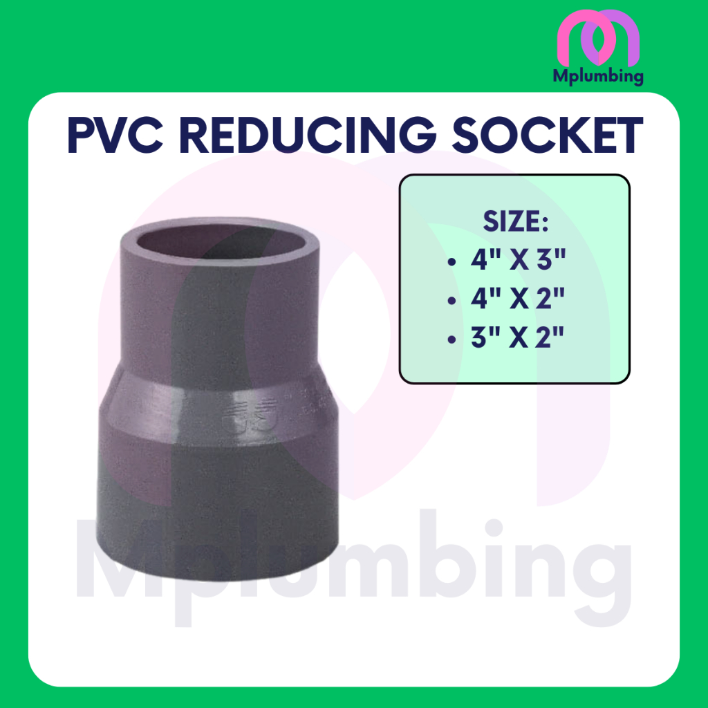 REDUCING SOCKET PVC PIPE FITTINGS REDUCER RS 4" 3" 2" 100MM 80MM 50MM | Shopee Malaysia