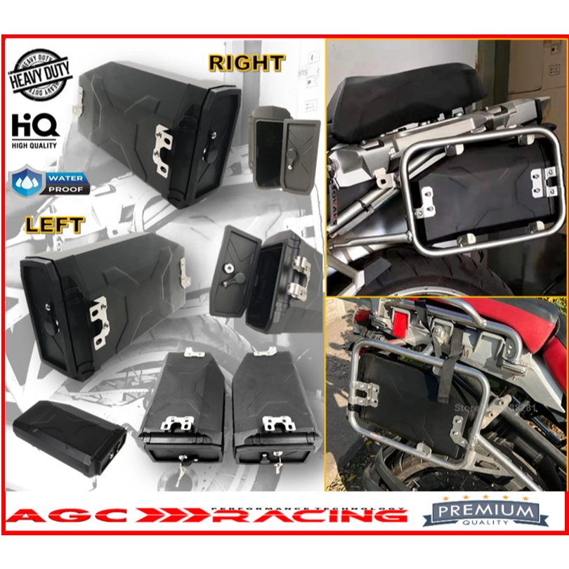 Touring bike hard shield abs tool box left & right side for bmw gs adv ...
