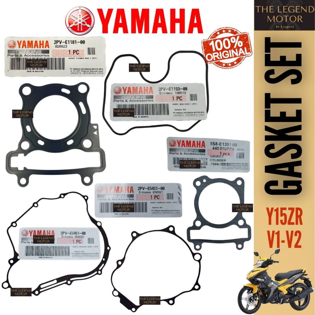 Y15ZR Y15 V1 V2 EXCITER 150 Gasket Block Cylinder Head Engine Clutch Magnet Oring Blok 2PV-E1181 ...