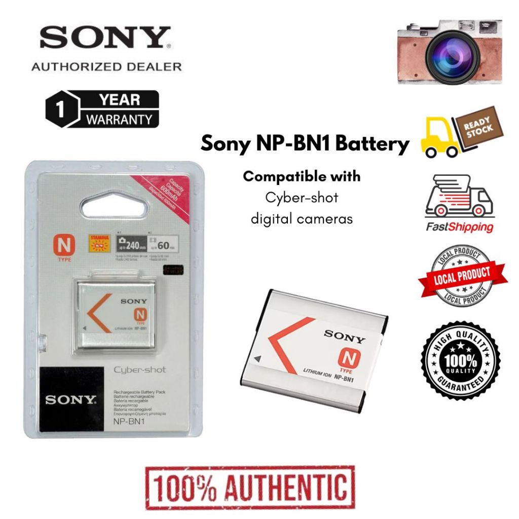 Sony NP-BN1 BN1 Rechargeable Battery Pack For Cyber-shot camera ( 1 ...