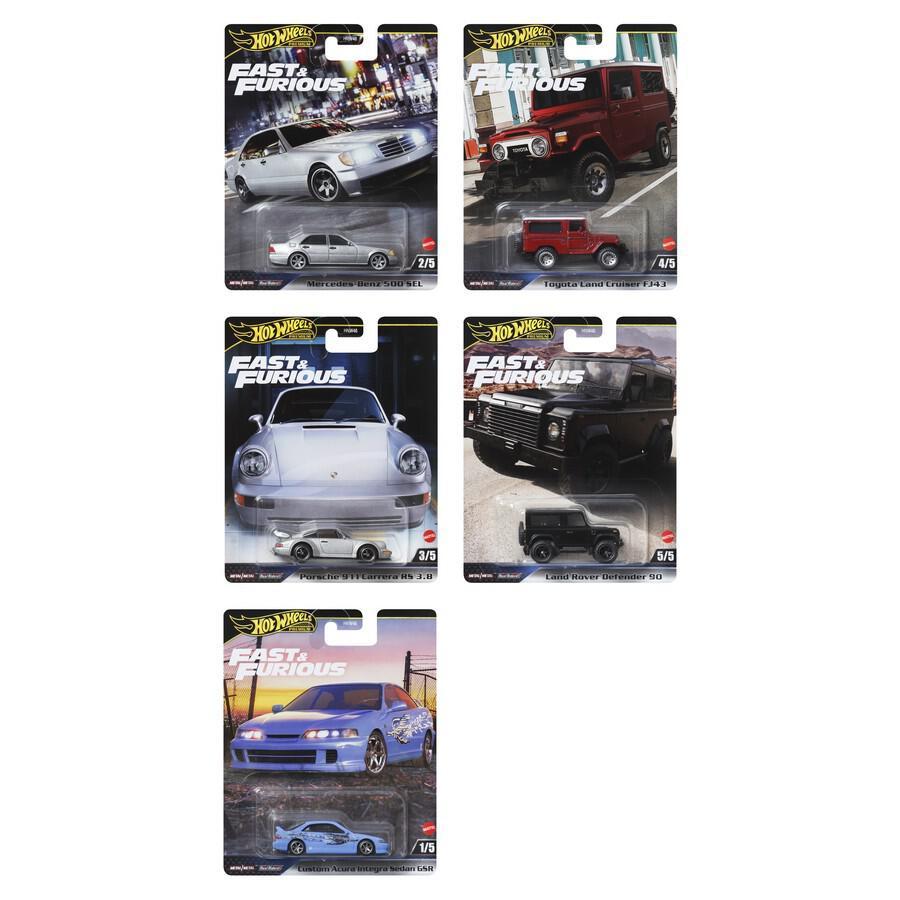Hot Wheels Fast & Furious 1 Set 5 Dash G fnf Mattel Porsche 911 Acura ...