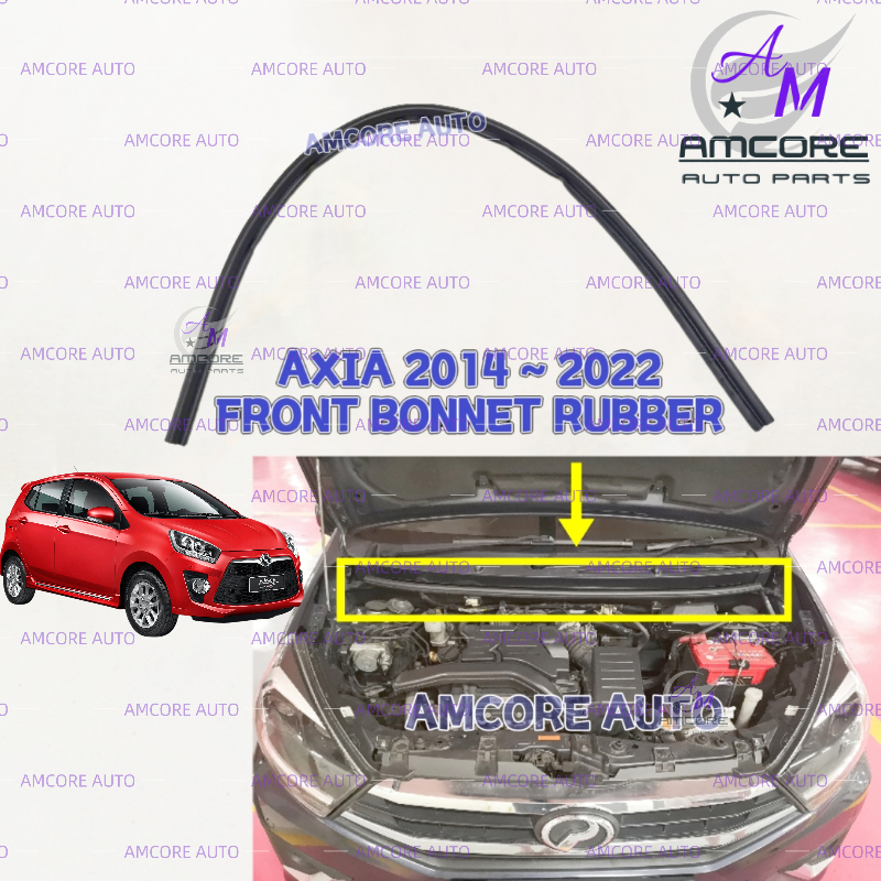 PERODUA AXIA 2014 ~ 2022 - FRONT BONNET RUBBER / FRONT HOOD RUBBER ...