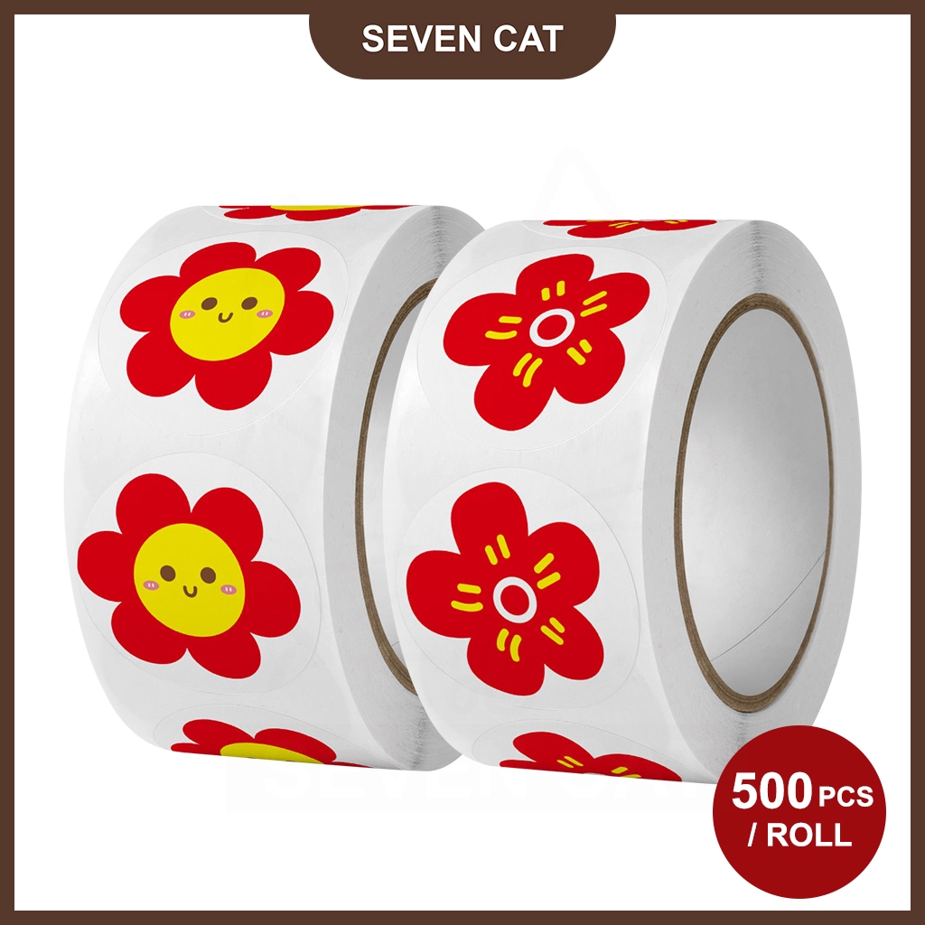 500pcs Round Cute Cartoon Sticker with 1 designs / Parcel Labels ...