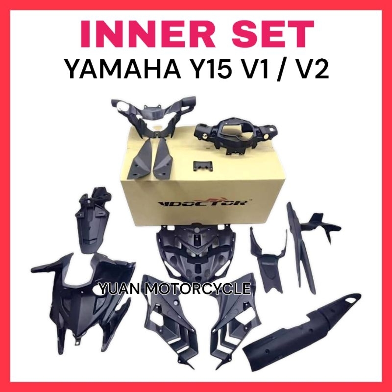 YAMAHA Y15 V1 V2 DOCTOR INNER COMPLETE SET HITAM KILAT/ OEM BLACK | Shopee Malaysia