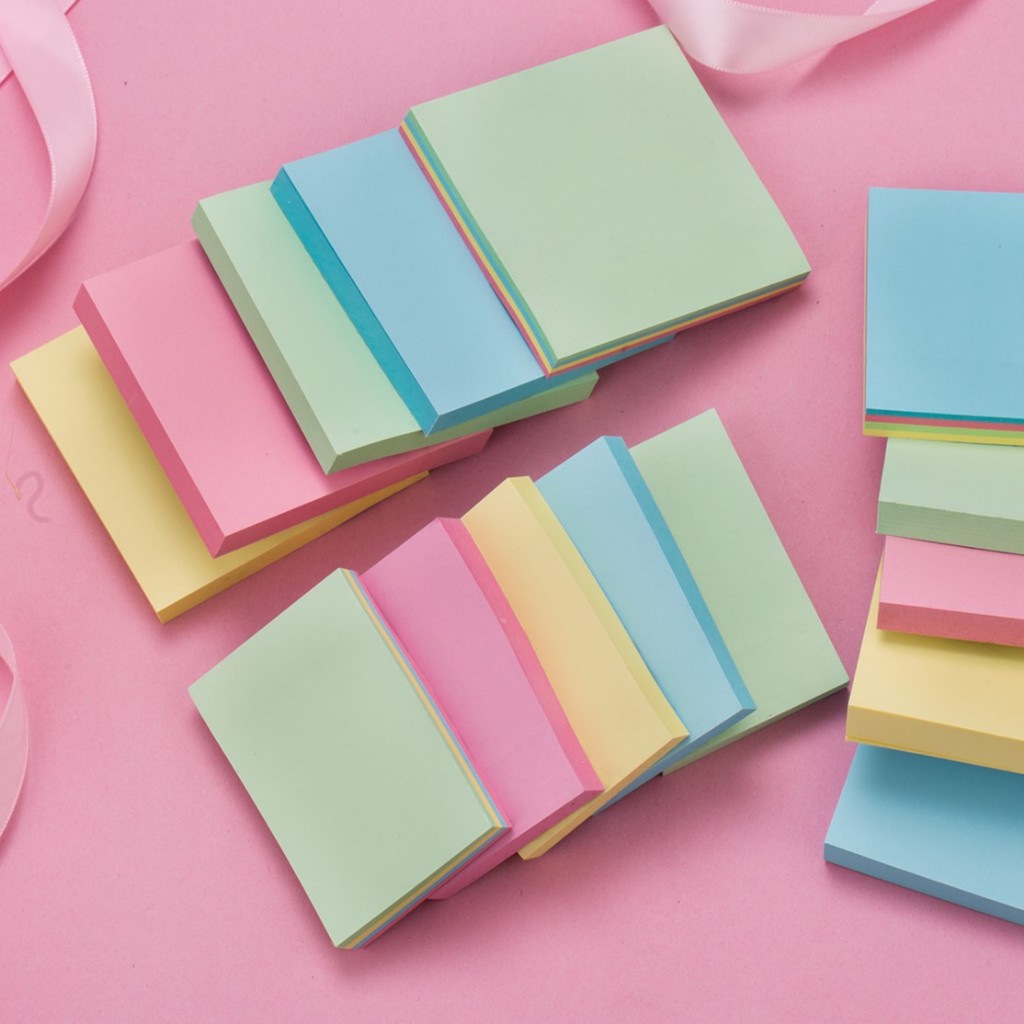 100 Sheets [ Macaron ]Sticky Notes Memo Pad Label Sticker Note Bookmark ...