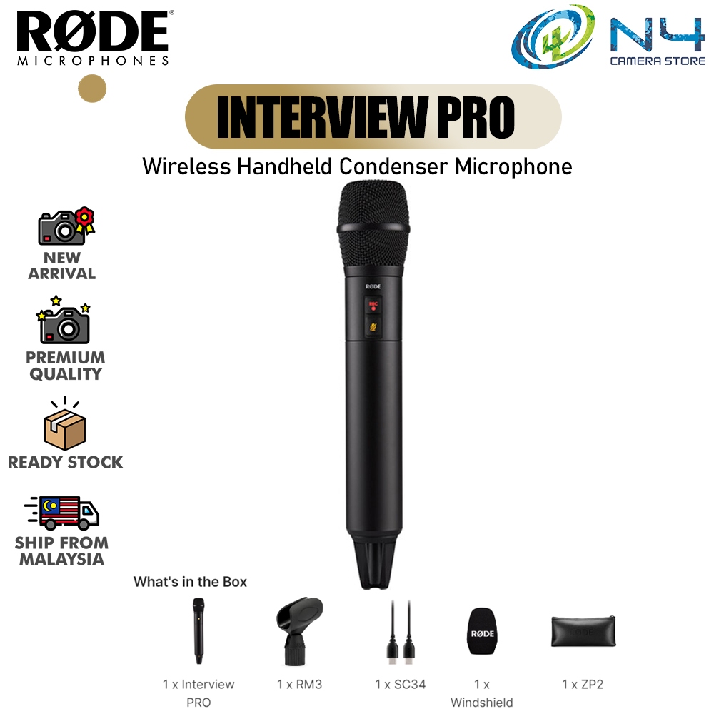 RODE Interview PRO Wireless Handheld Condenser Microphone | Shopee Malaysia