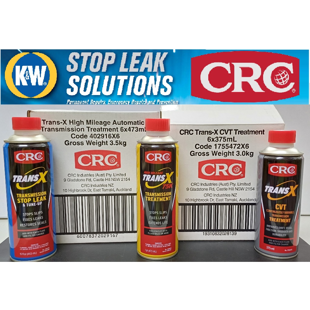 CRC TRANS X K&W Trans-X CVT TREATMENT (375ml) KW ATF STOP LEAK&TUNE UP ...
