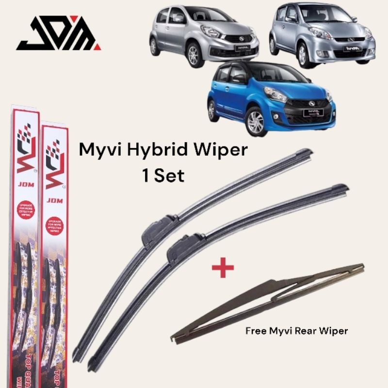 Perodua Myvi JDM Hybrid Wiper 1 Pair + Free Rear Wiper 🔥 READY STOCK 🔥 ...