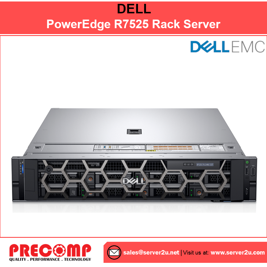 (PRE ORDER 2-3 WEEKS) Dell PowerEdge R7525 Rack Server (AMD7H12.768GB ...