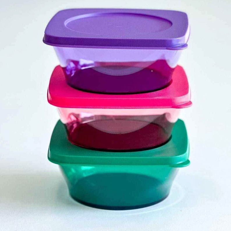 Tupperware Jewel Bowl 620ml Pink Bowl / Green Level Celebrate Server ...