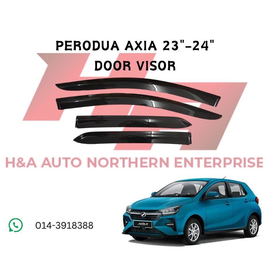 Perodua Axia 2023-2024 3 Inch Door Visor Air Press With AXIA Word ...