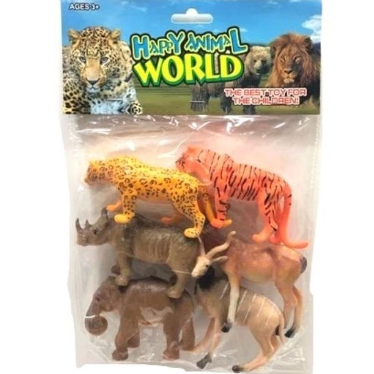 ANIMAL 6PCS TIGER DEER ELEPHANT GOAT RHINO LEOPARD/MAINAN HAIWAN ...