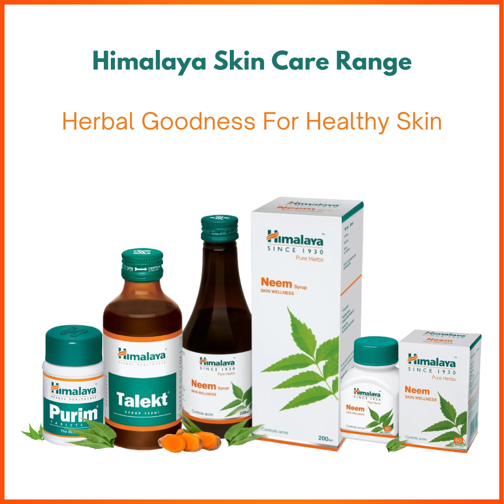 Himalaya Skin Care Range: Purim Tablet, Talekt Syrup, Neem Syrup, and ...