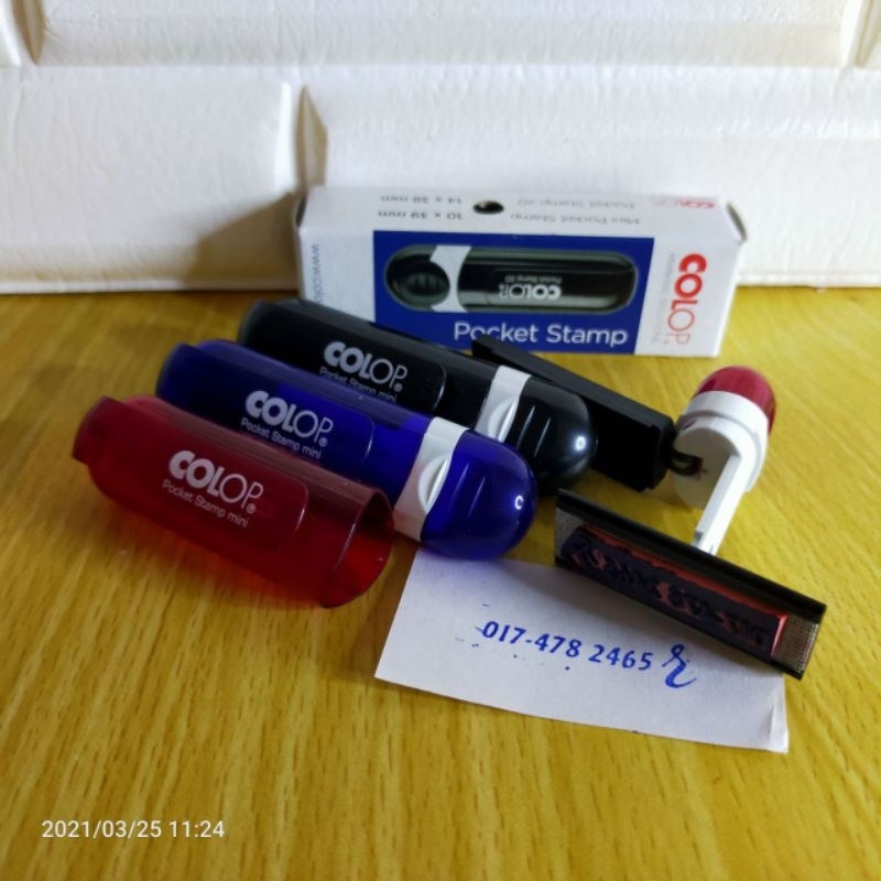 Poket Stamp (ink merah,hitam,biru) | Shopee Malaysia