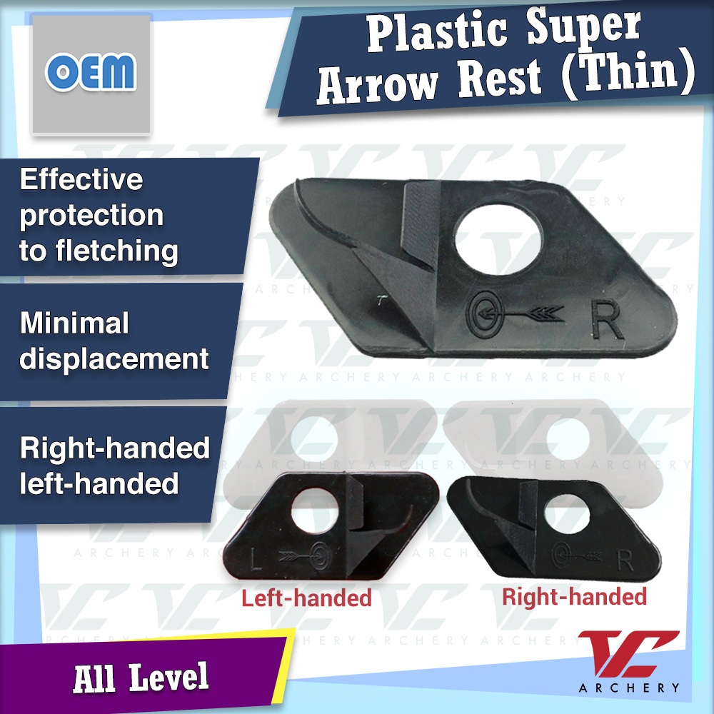 V Club Archery Recurve Bow Plastic Super Arrow Rest (Thin) - Self ...
