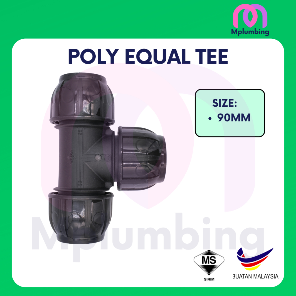EQUAL TEE 90MM / 3" HDPE POLYPIPE TEECONNECTOR PEMYAMBUNG POLI ET | Shopee Malaysia