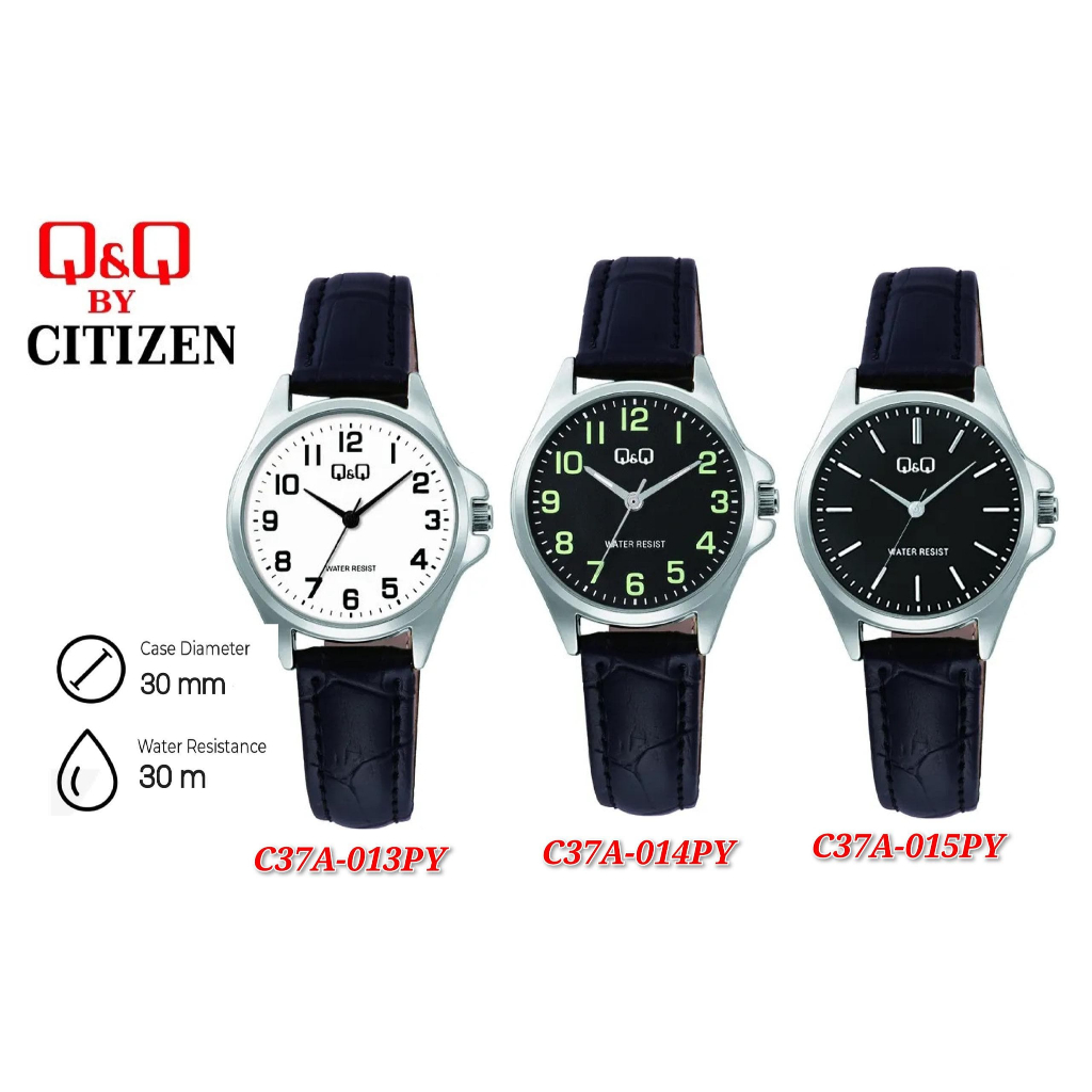 Q&Q Watch By Citizen Analogue Ladies Watch C37A - Leather | Shopee Malaysia