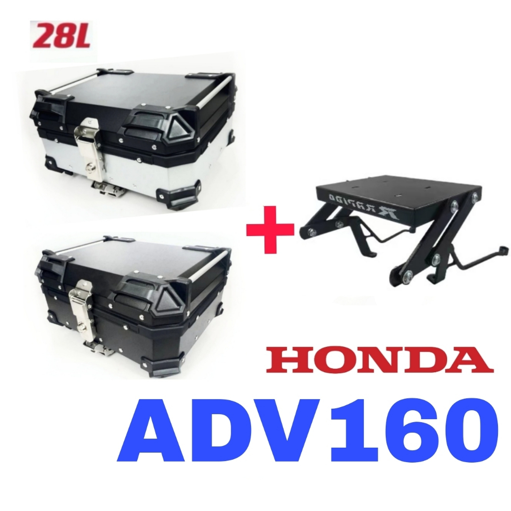 Monorack Adjustable RAPIDO Box Alloy 28L Aluminum Honda ADV160 ADV 160 ...