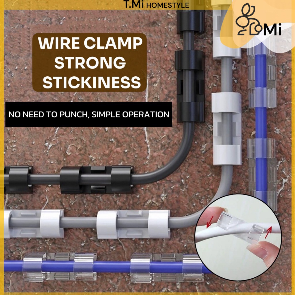 TMi Network Cable Wiring Artifact Non-Punching Cable Manager Line Clip ...