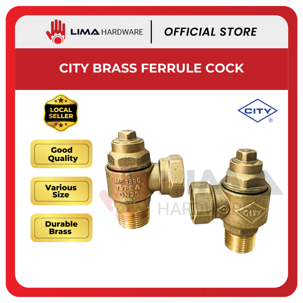 CITY BRASS FERRULE COCK - 3/4" | 1" (1005/1006) | Shopee Malaysia