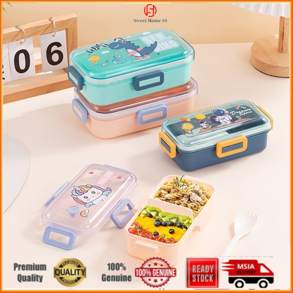 Malay spot 530ml Cartoon Lunch Box With Spoon Leak-Proof Food Grade ...