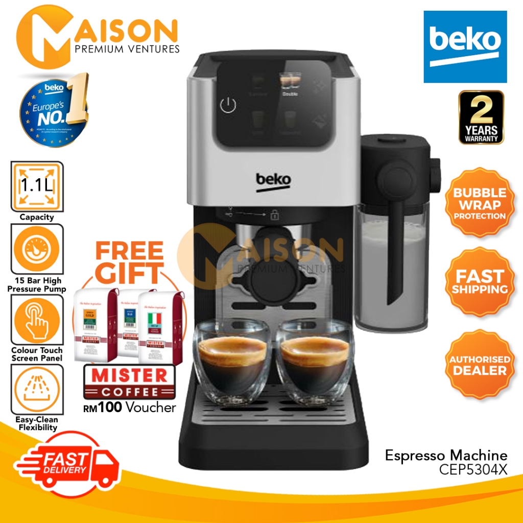 Beko Espresso Coffee Machine CEP5304X | Shopee Malaysia