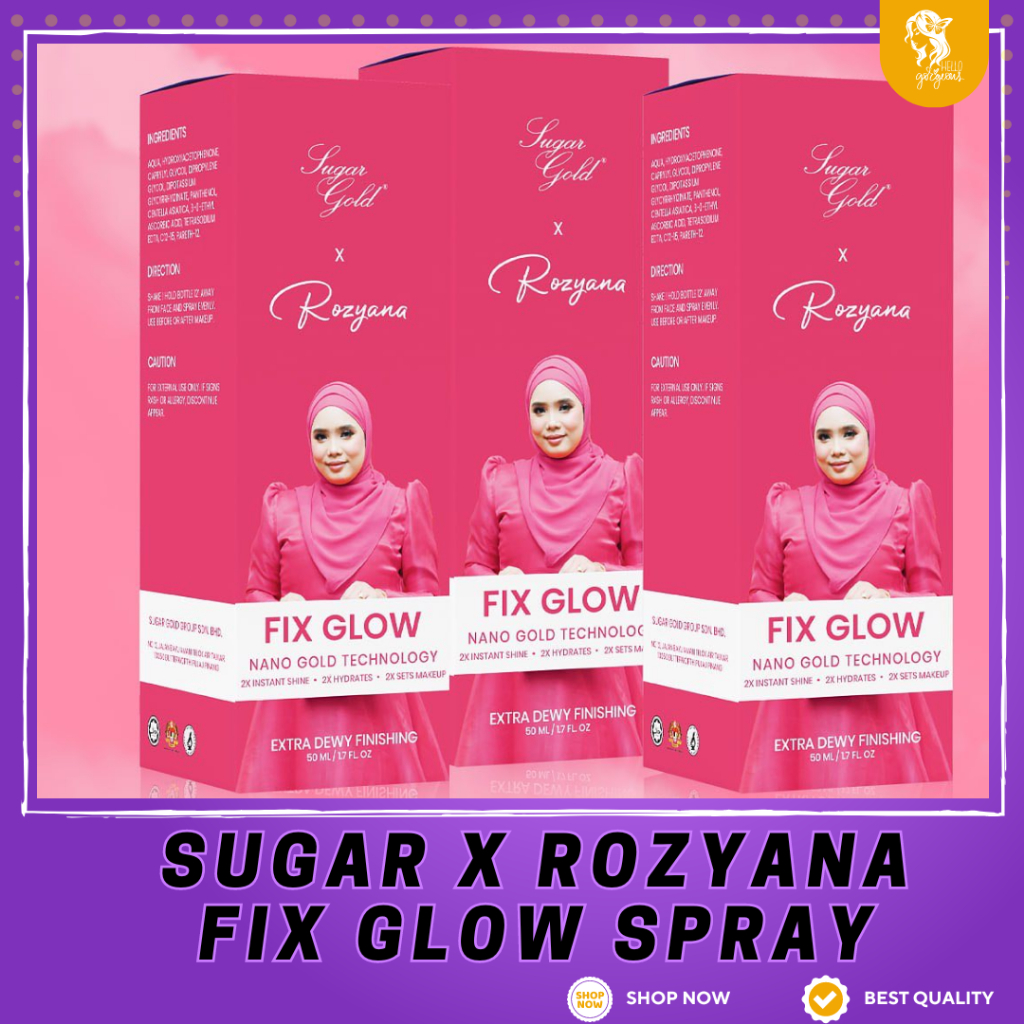 🌸 SUGAR GOLD FIX GLOW X ROZYANA >> LIMITED STOCK 🌸 | Shopee Malaysia