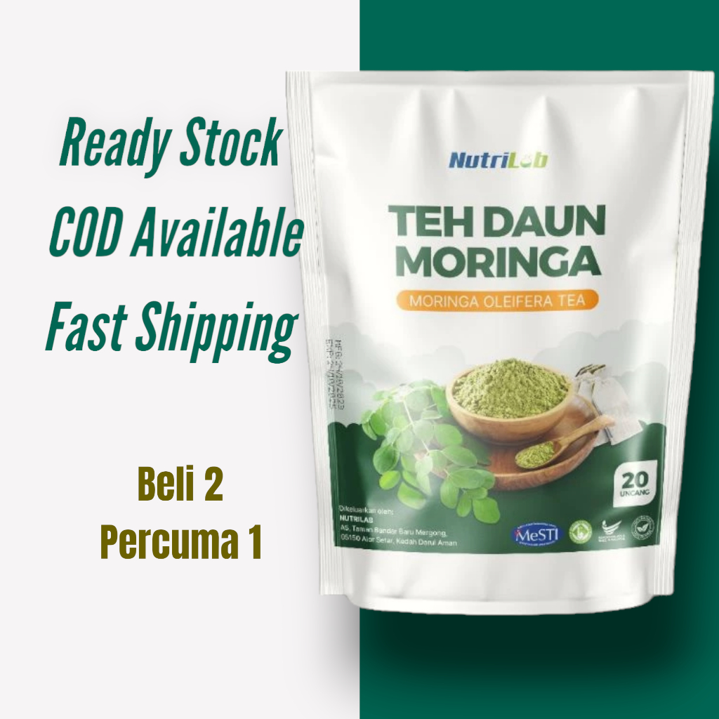 TEH DAUN MORINGA ASLI (BELI 2 PERCUMA 1) - 20 UNCANG ORIGINAL MENGAWAL ...