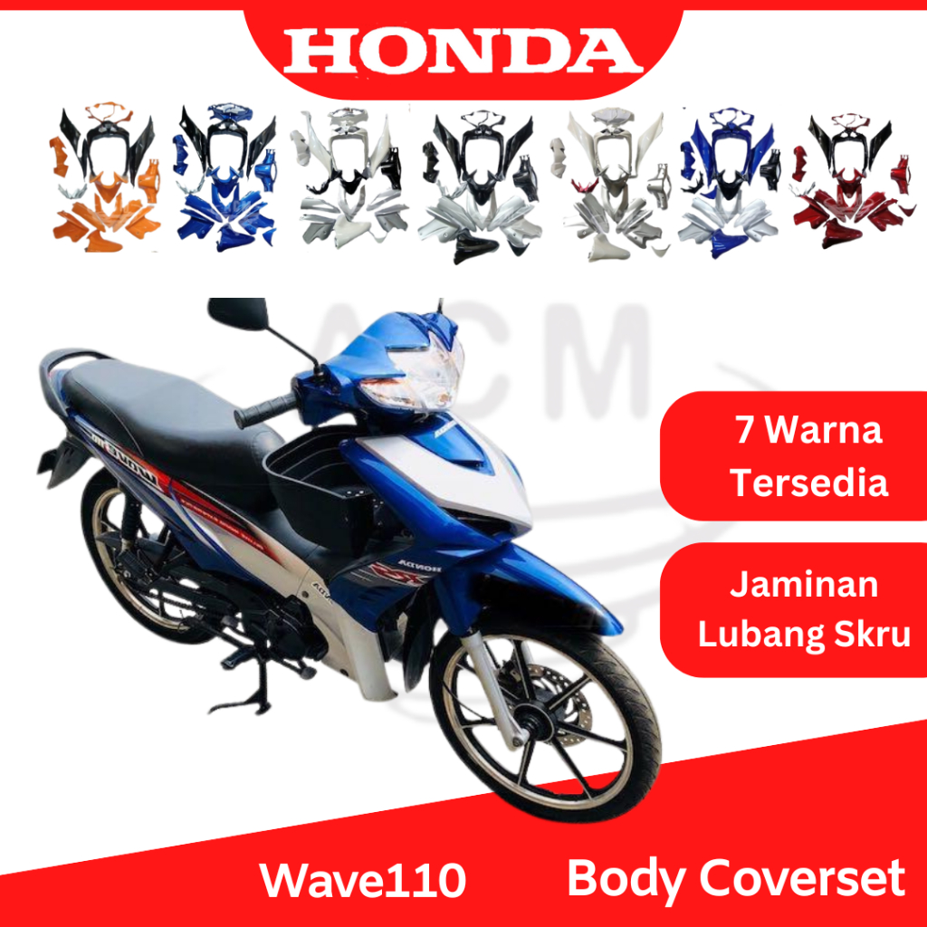 HONDA Wave 110 Full Body Cover Set Coverset Bodyset Wave110 / Wave110RS ...